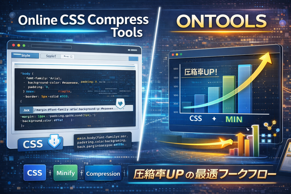 online CSS compress toolsとONTOOLSの機能徹底比較と圧縮率アップの最適ワークフロー | コムラボ